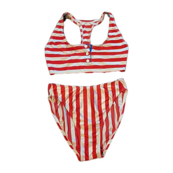 Speedo | Swim | Vintage Speedo 8s Sport Two Piece Swimsuit Red White ...